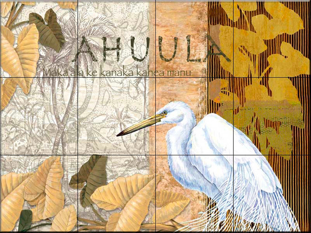 Tile Mural, Feather Cloak by Paul Brent, 24" x 18" (12 Tiles ...