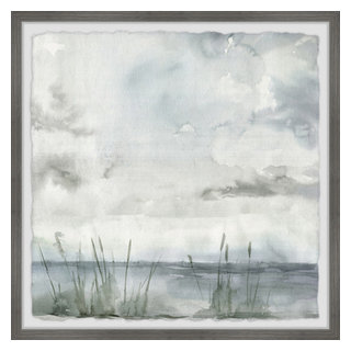 "Foggy Swamp" Framed Painting Print, 32"x32" - Contemporary - Prints ...