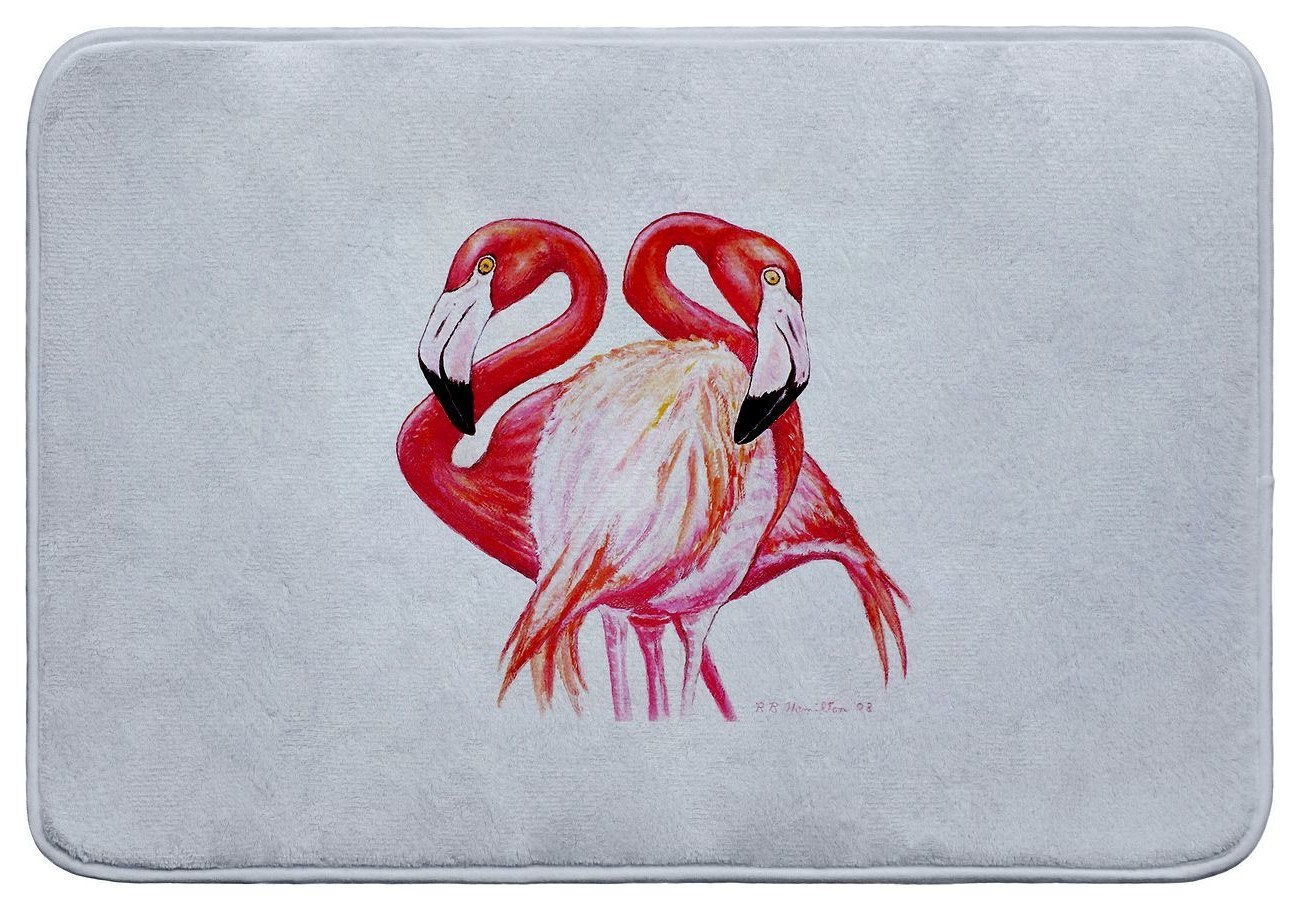 Two Flamingos Bath Mat 24x36 - Tropical - Bath Mats - by Betsy Drake ...