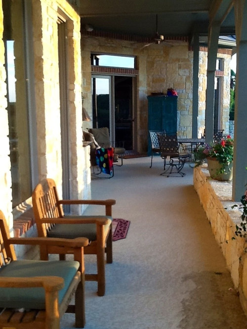 Boring porch/patio area.