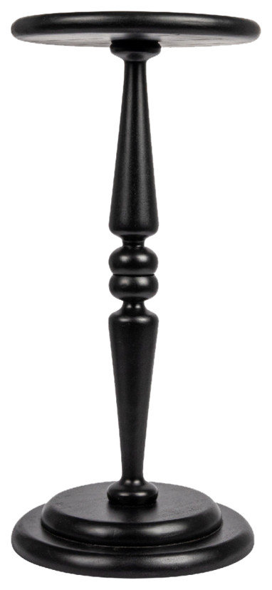 Bishop Pedestal Cocktail Side Table, Dove Grey - Traditional - Side ...