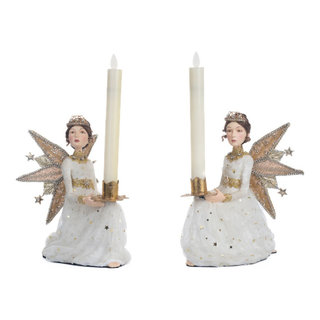 Katherine's Collection 9" Celestial Angel Candle Holders Set of 2 ...