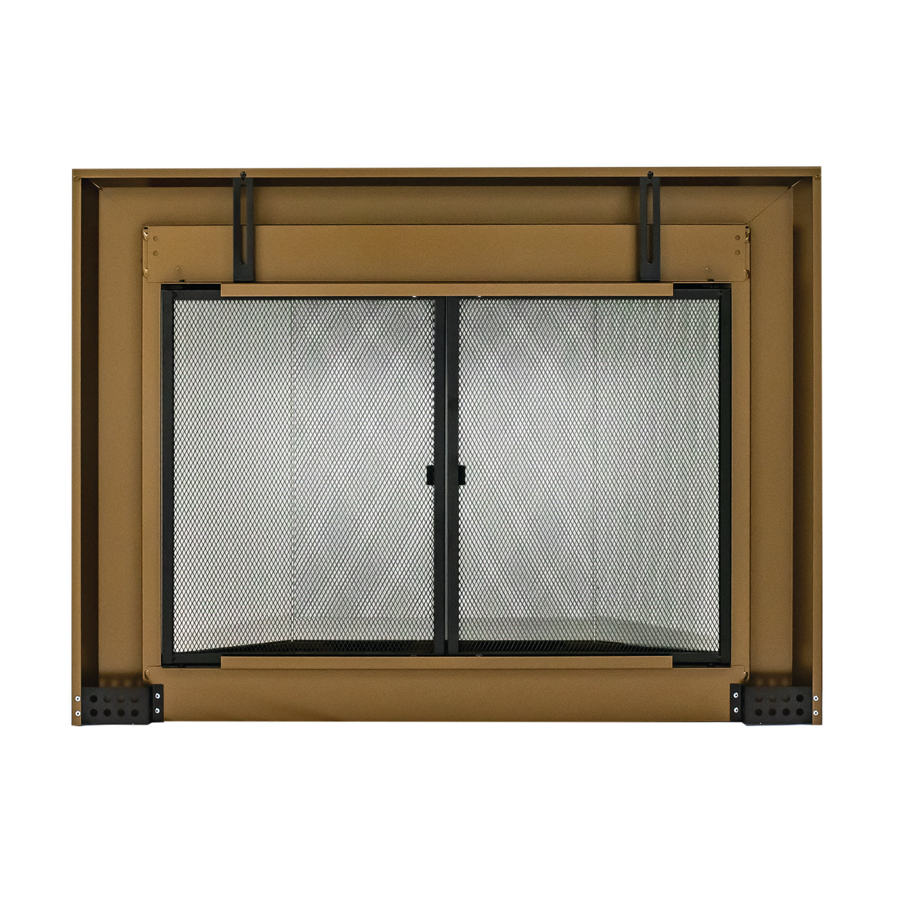 Pleasant Hearth Gavin Collection Fireplace Glass Door, Large ...