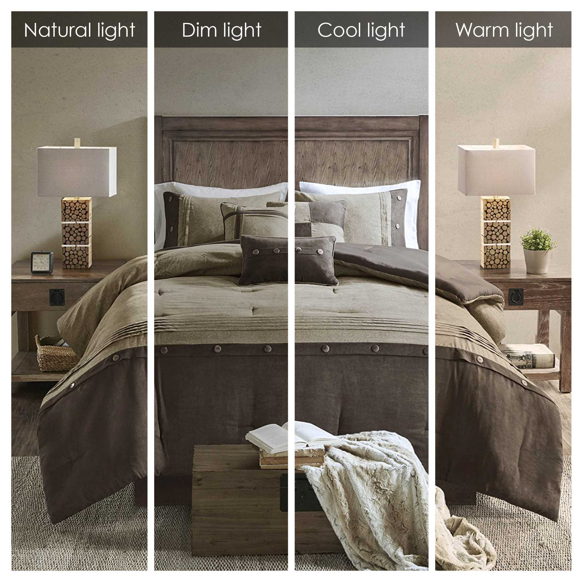 Madison Park Boone Lodge Cabin Microsuede 7-Piece Comforter Set, Queen ...