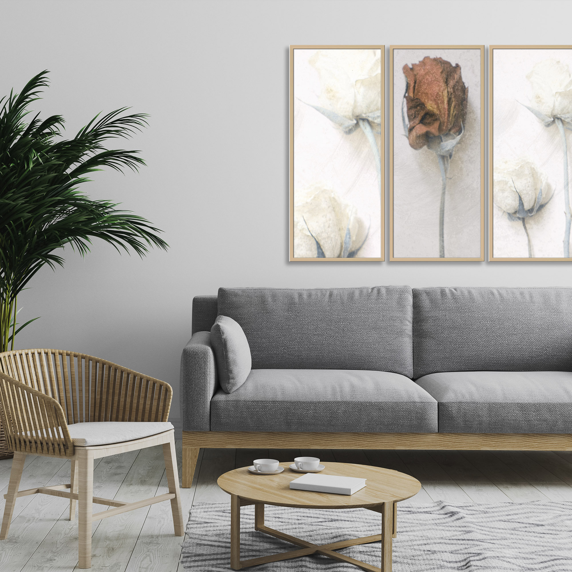 Memories of Modest Emotion 3-Piece Wall Art , Delphine Devos, 20"x40 ...