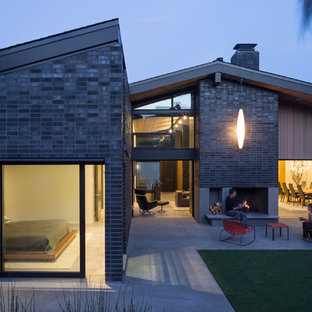 75 Beautiful Mid-Century Modern Brick Exterior Home Pictures & Ideas ...