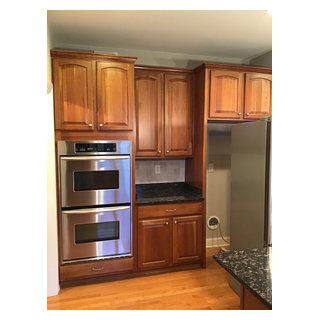 Cabinet Color Change (Cherry to White Dove) - Contemporary - Kitchen ...