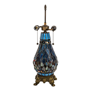 25" High Tiffany Dragonfly Table Base - Victorian - Lamp Bases - by ...