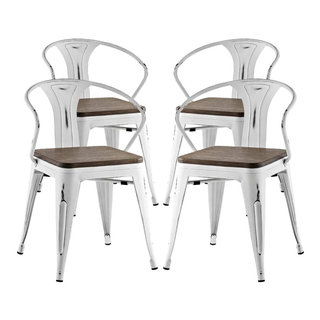 Promenade Bamboo Dining Chair Set of 4 - Industrial - Dining Chairs ...