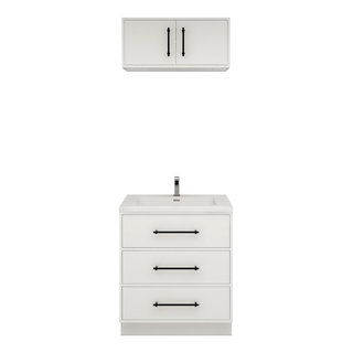 Victoria 30" Plywood Bath Vanity, Overhead Cabinet - Transitional ...