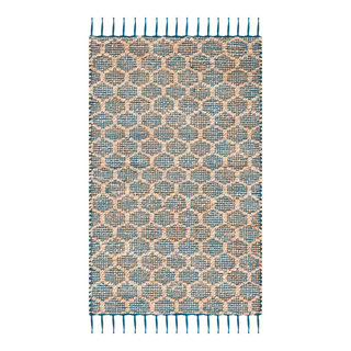Safavieh Cape Cod Cap841N Trellis, Geometric Rug, Navy and Natural, 2'3 ...
