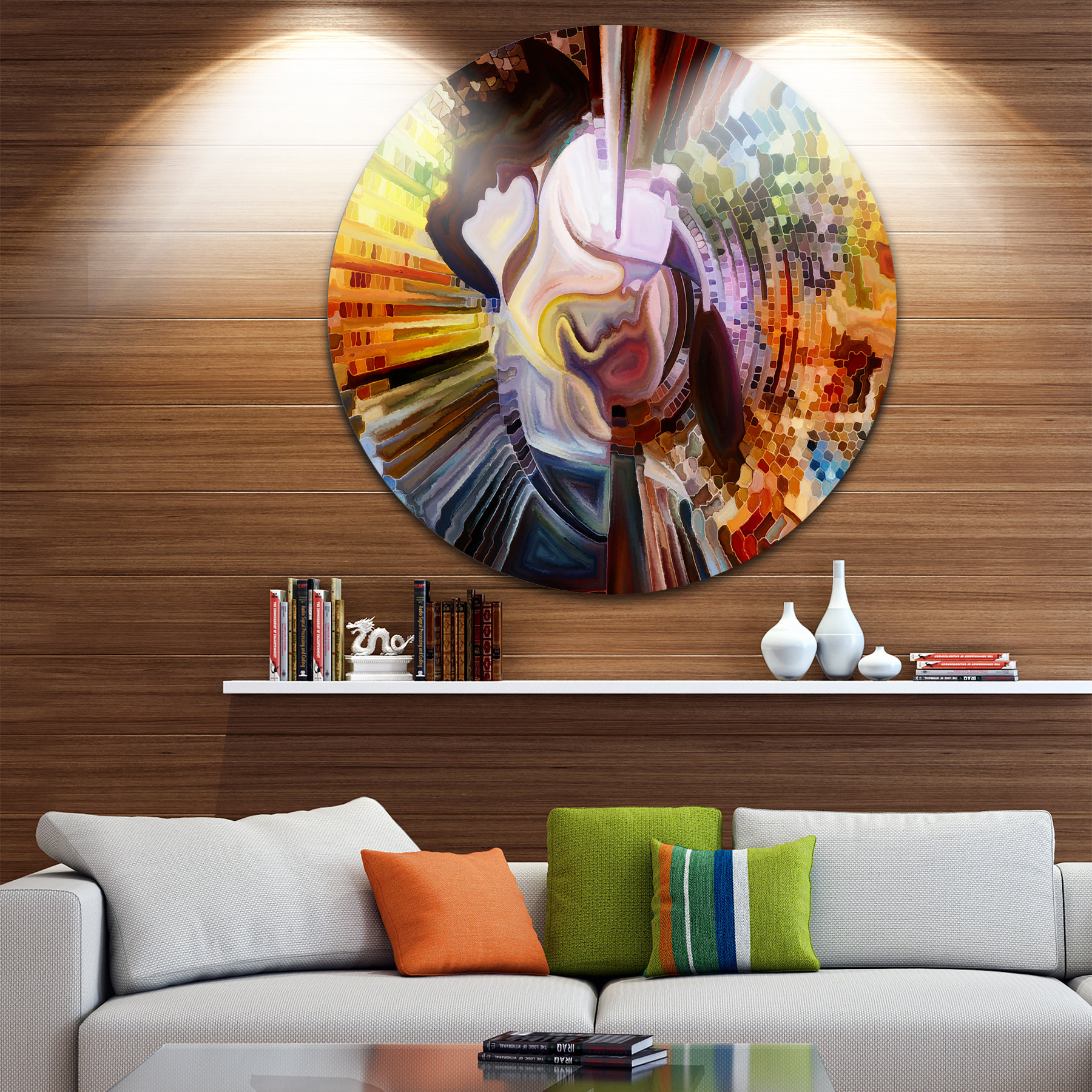 Layers Of Inner Paint, Abstract Disc Metal Artwork, Disc of 11 inch ...