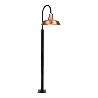 Cocoweb 12" Oldage LED Post Lamp in Solid Copper With 8' Post, 8 ...