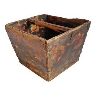 Consigned Vintage Chinese Rice Bucket 3 - Rustic - Storage Bins And ...