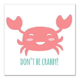 Don't Be Crabby Crab Wall Art, 12x12 - Beach Style - Prints And Posters ...