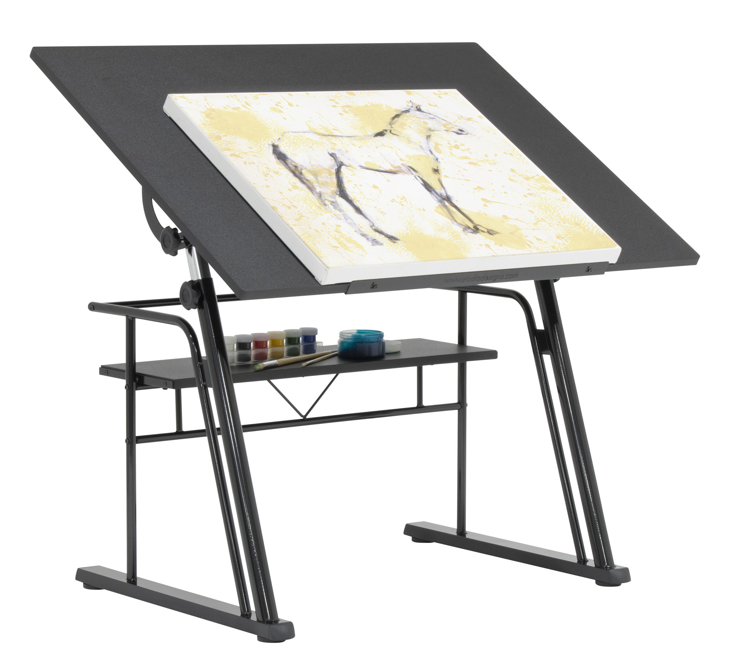 Zenith Drafting Table, Black - Contemporary - Drafting Tables - by ...