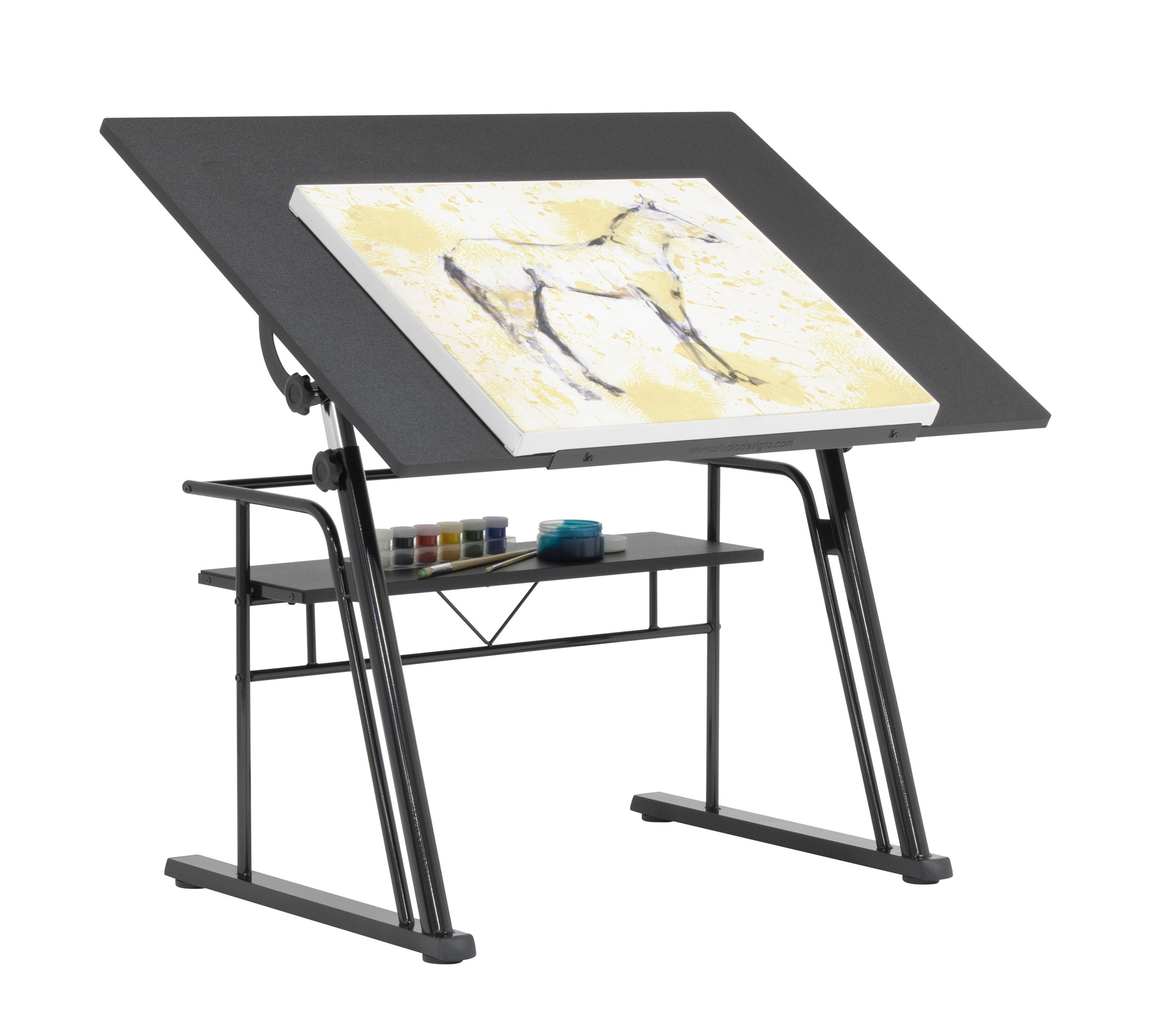 Zenith Drafting Table, Black - Contemporary - Drafting Tables - by ...