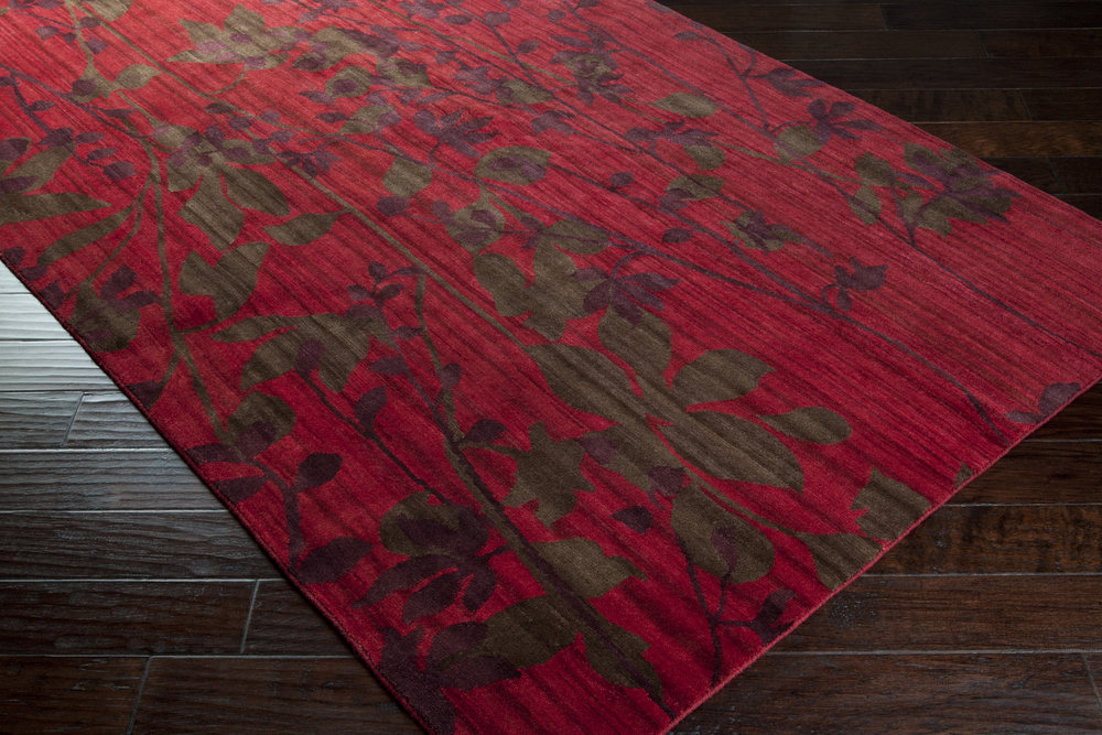 Hand Knotted Brocade Wool Rug BRC-1005, 8' x 11' - Contemporary - Area ...