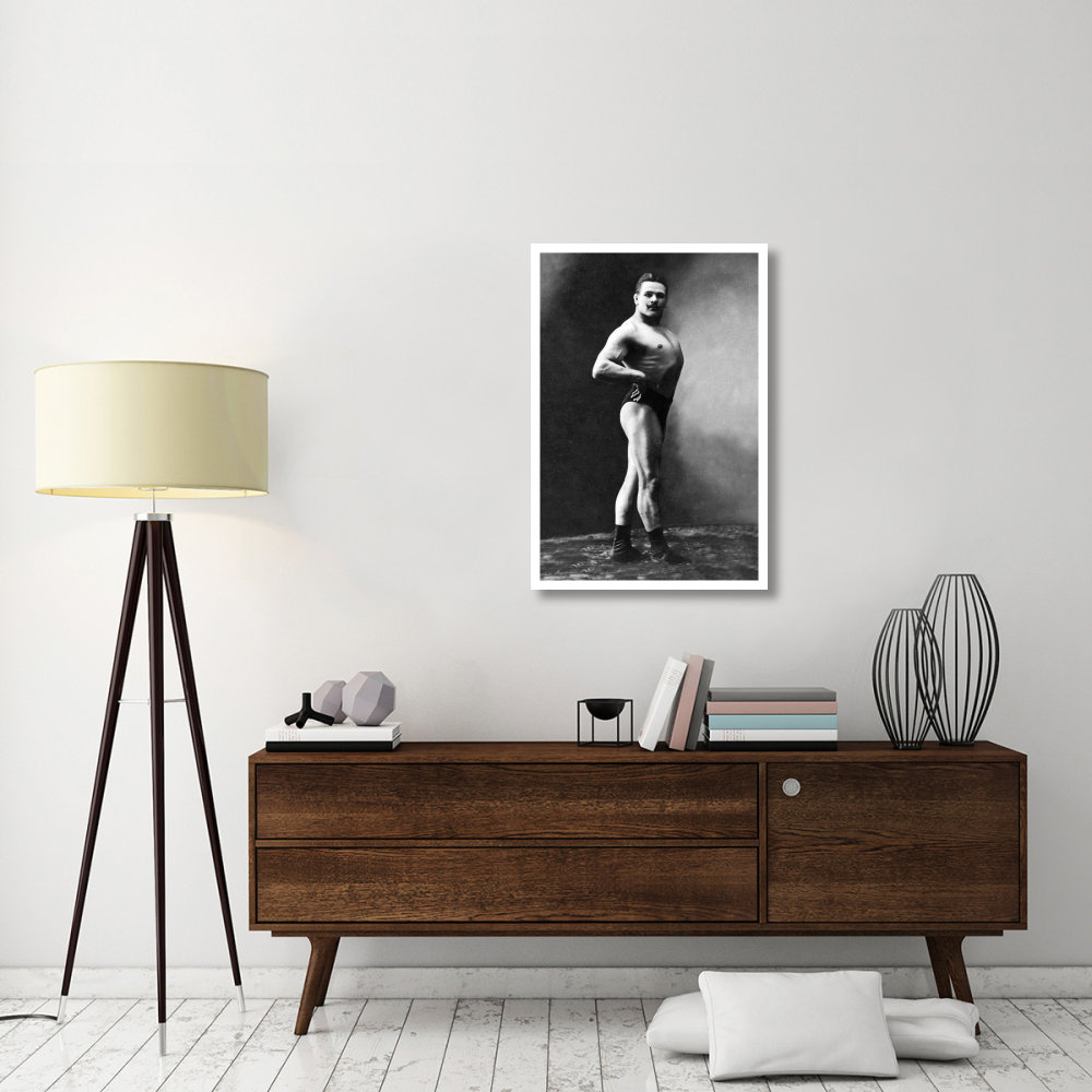 "Bodybuilder's Shadowed Front and Right Profile" Paper Art, 17"x24", 26 ...