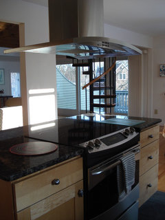 cooktop and wall oven in an over-under configuration