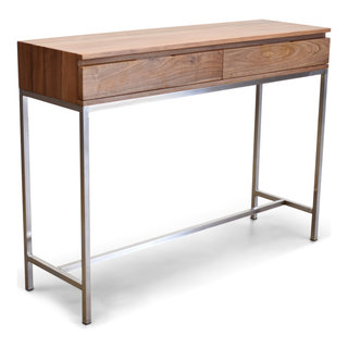 Soho Small Console Table, Walnut - Contemporary - Console Tables - by ...