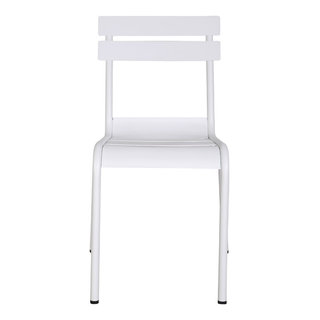 Dana Stackable Outdoor Dining Chair, Frosted White (Set of 4 ...