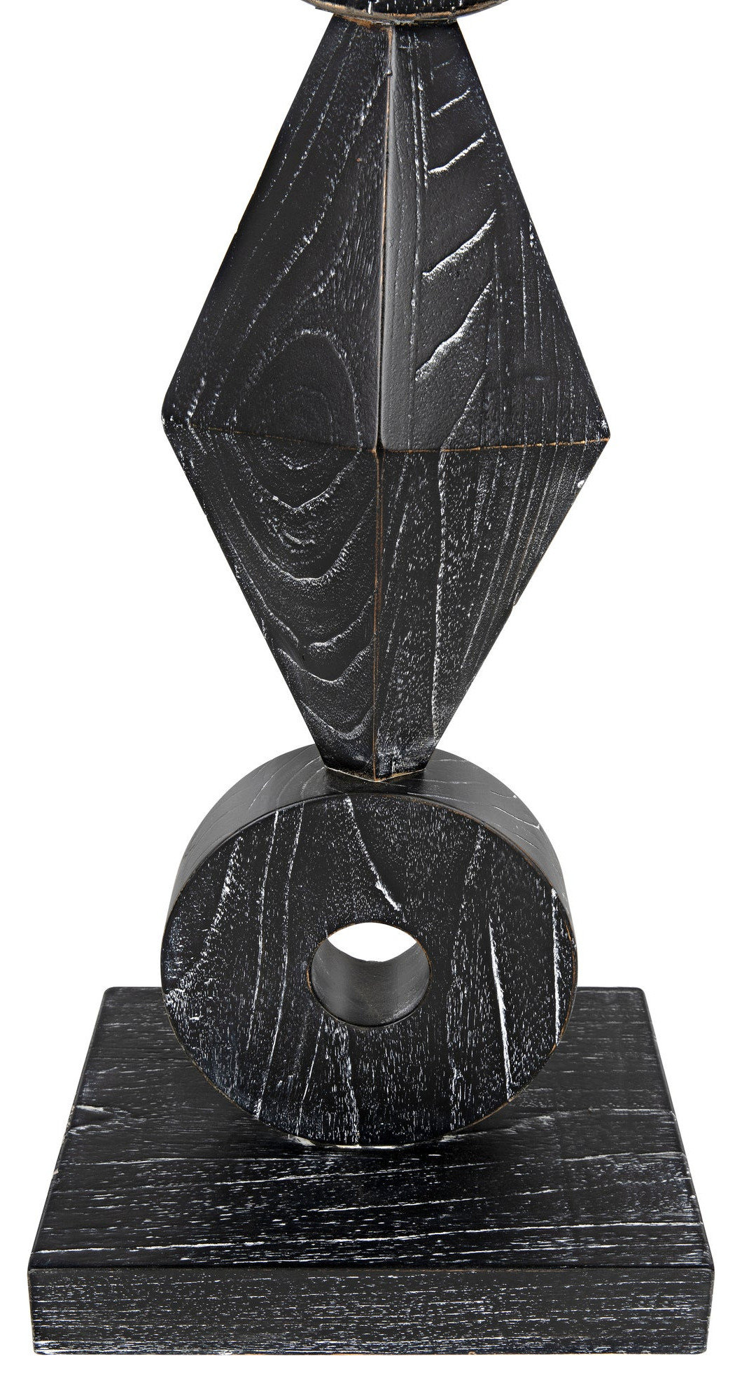 Totem Sculpture, Cinder Black - Transitional - Decorative Objects And ...