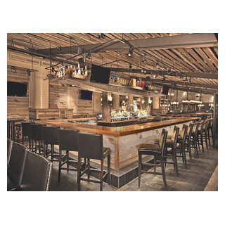 American Sports Bar given rustic feel - Rustic - Home Bar - Other - by ...