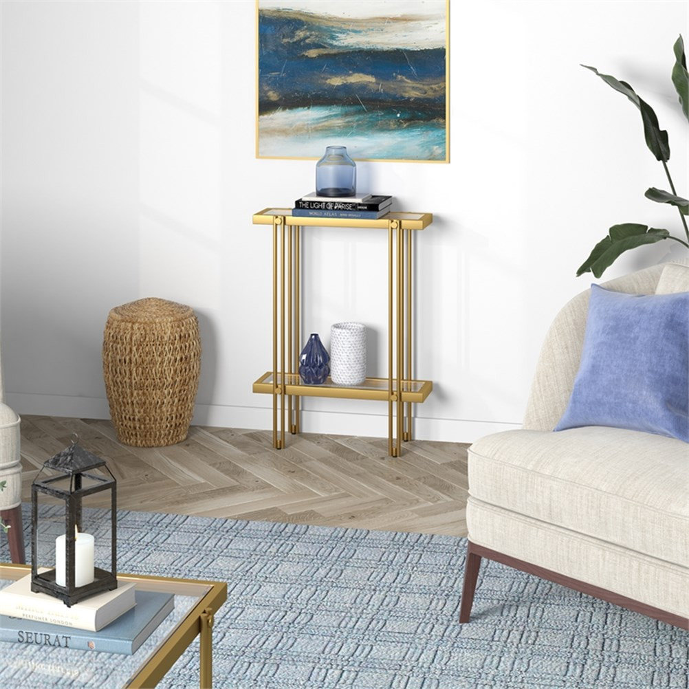 Henn&Hart 22" Gold Console Table - Contemporary - Console Tables - by ...