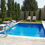 Compact Rectangle With Sheer Descent - Contemporary - Pool - Toronto ...