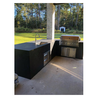 Laos Dekton Outdoor Kitchen Ultracompact Surface - Patio - Houston - by ...