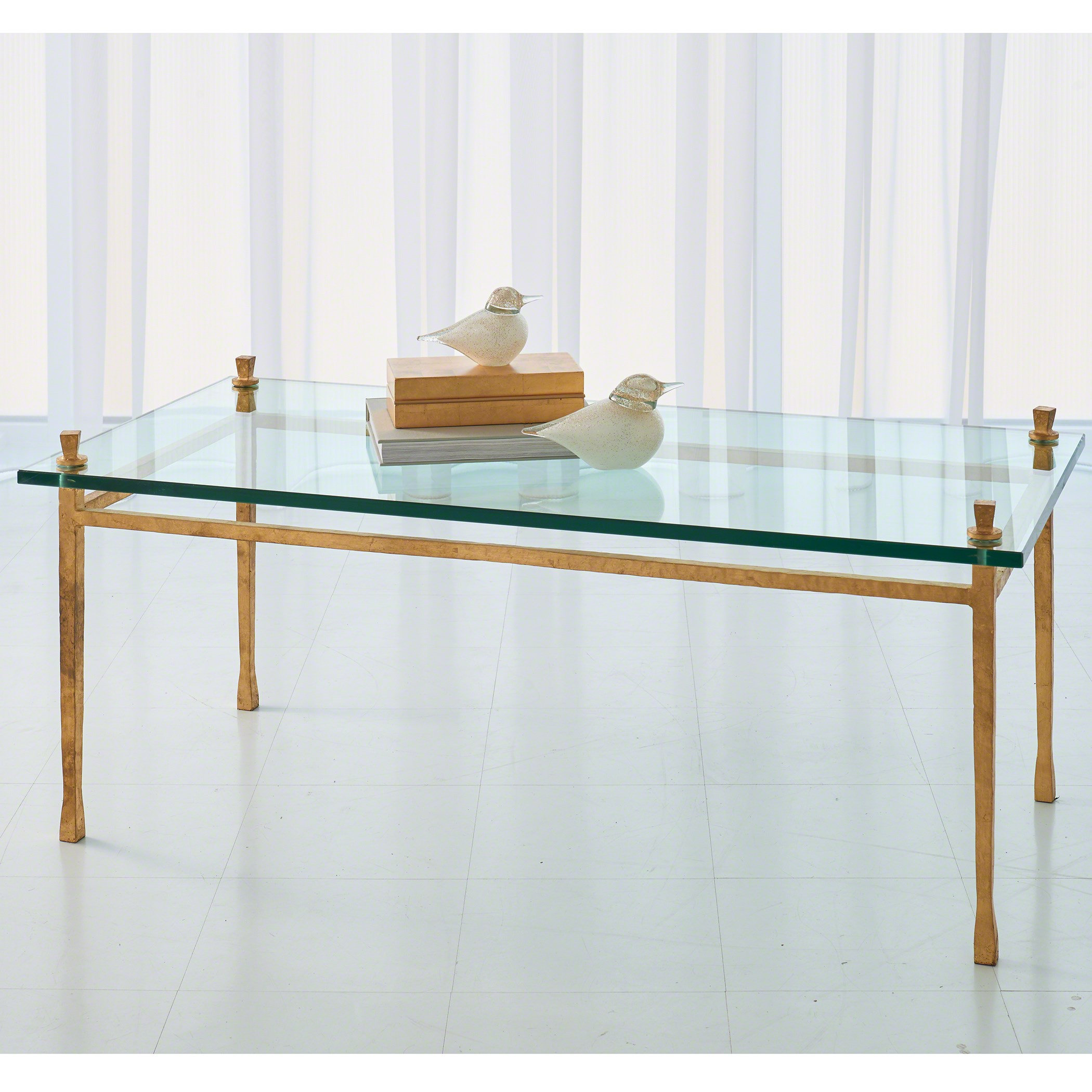 Quad Pod Gold Leaf Cocktail Table - Contemporary - Coffee Tables - by ...