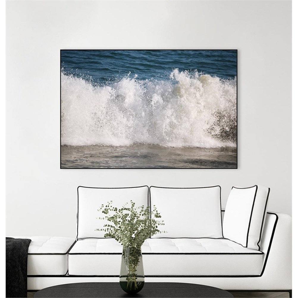 Giant Art Canvas 36x24 Photograph 5 Framed in White - Beach Style ...
