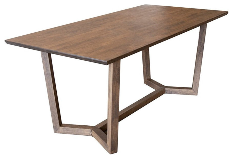 Pemberly Row Mid-Century Modern Luxley Walnut Dining Table ...
