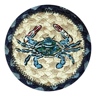 Blue Crab Printed Coaster 5"x5" - Beach Style - Coasters - by Uber ...
