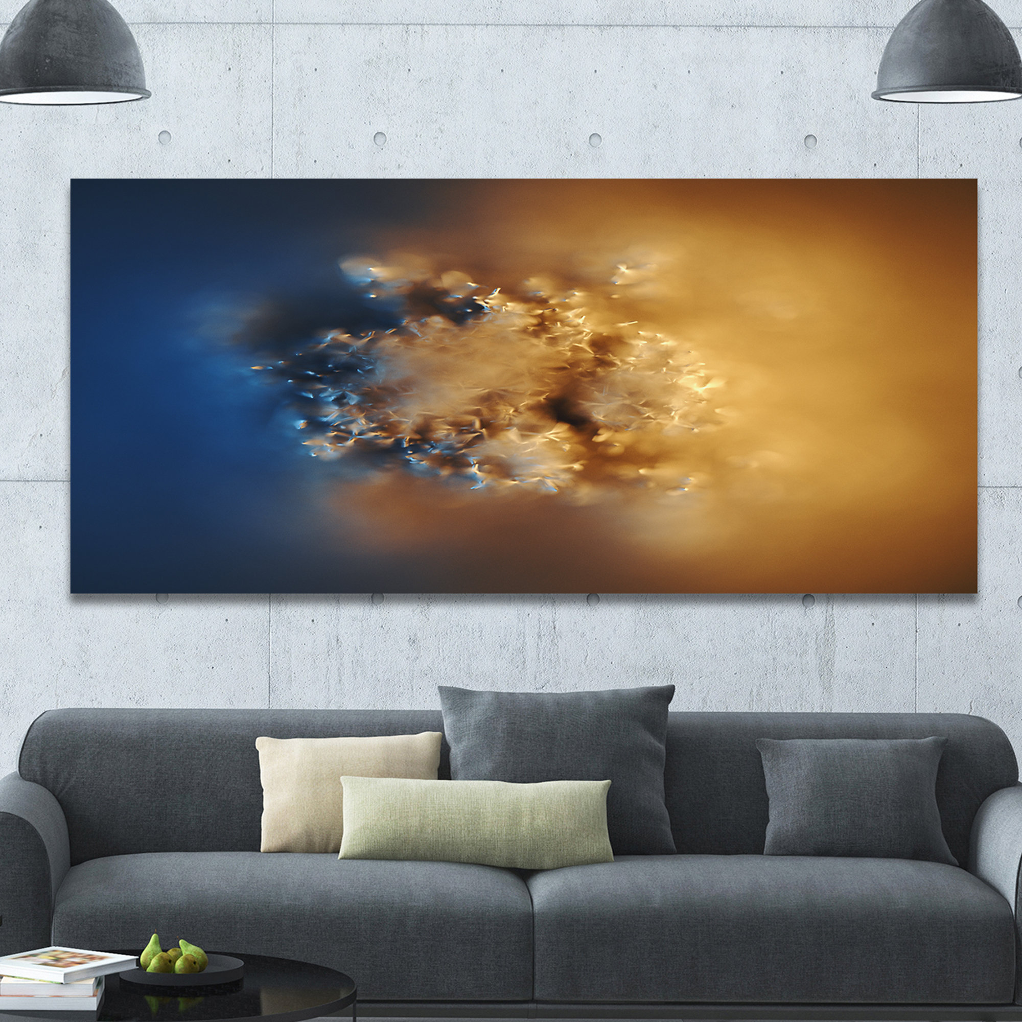 Small Macro Prickly Texture Brown, Abstract Canvas Wall Art, 60"x28 ...