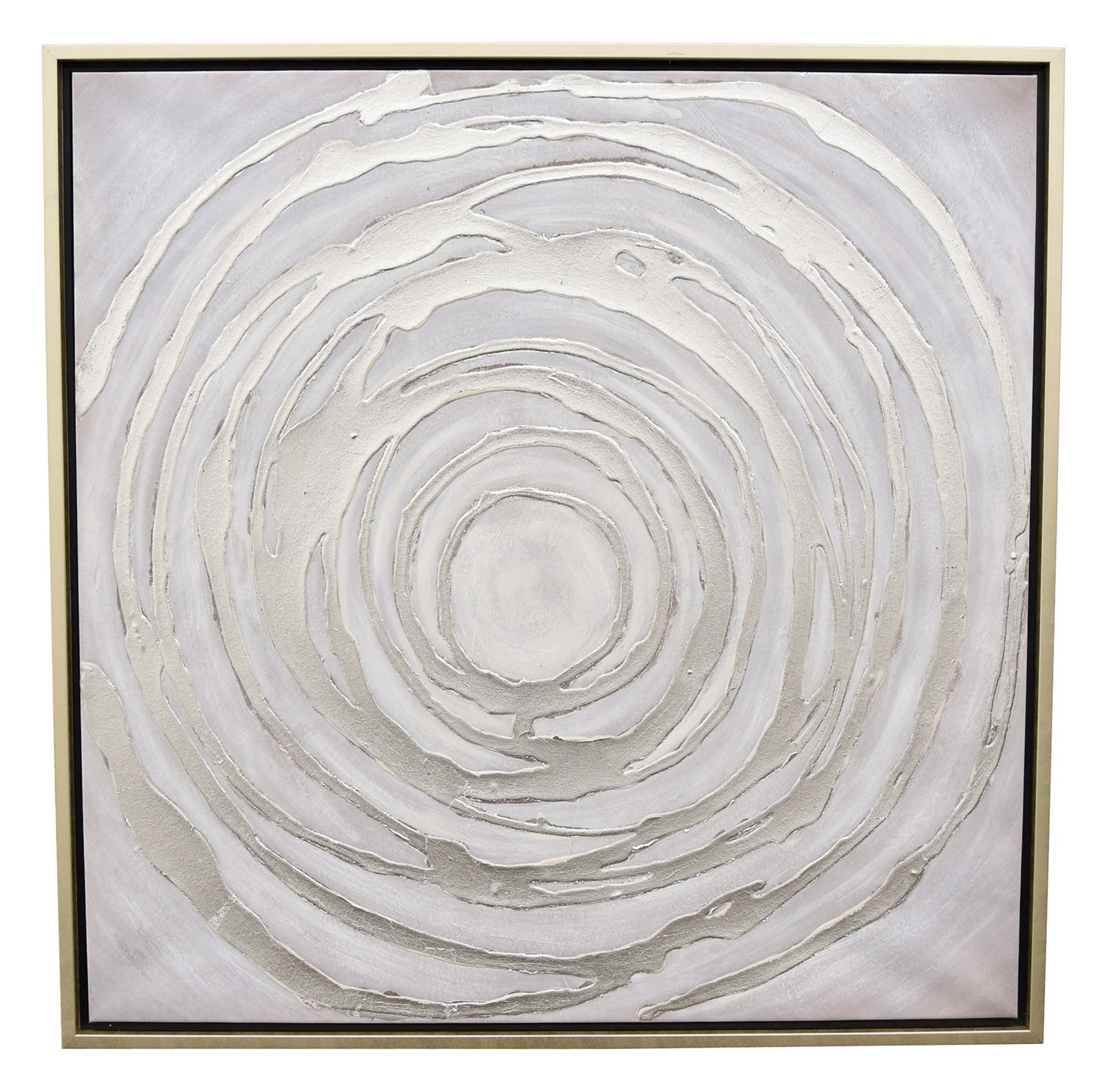 Plutus Brands Painting With Frame-Oil On Canvas, Gray Natural Fiber ...