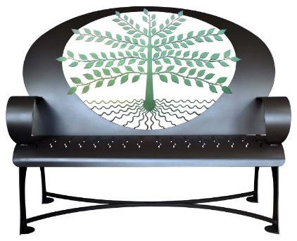 Tree of Life Bench - Contemporary - Outdoor Benches - by Wildlife ...