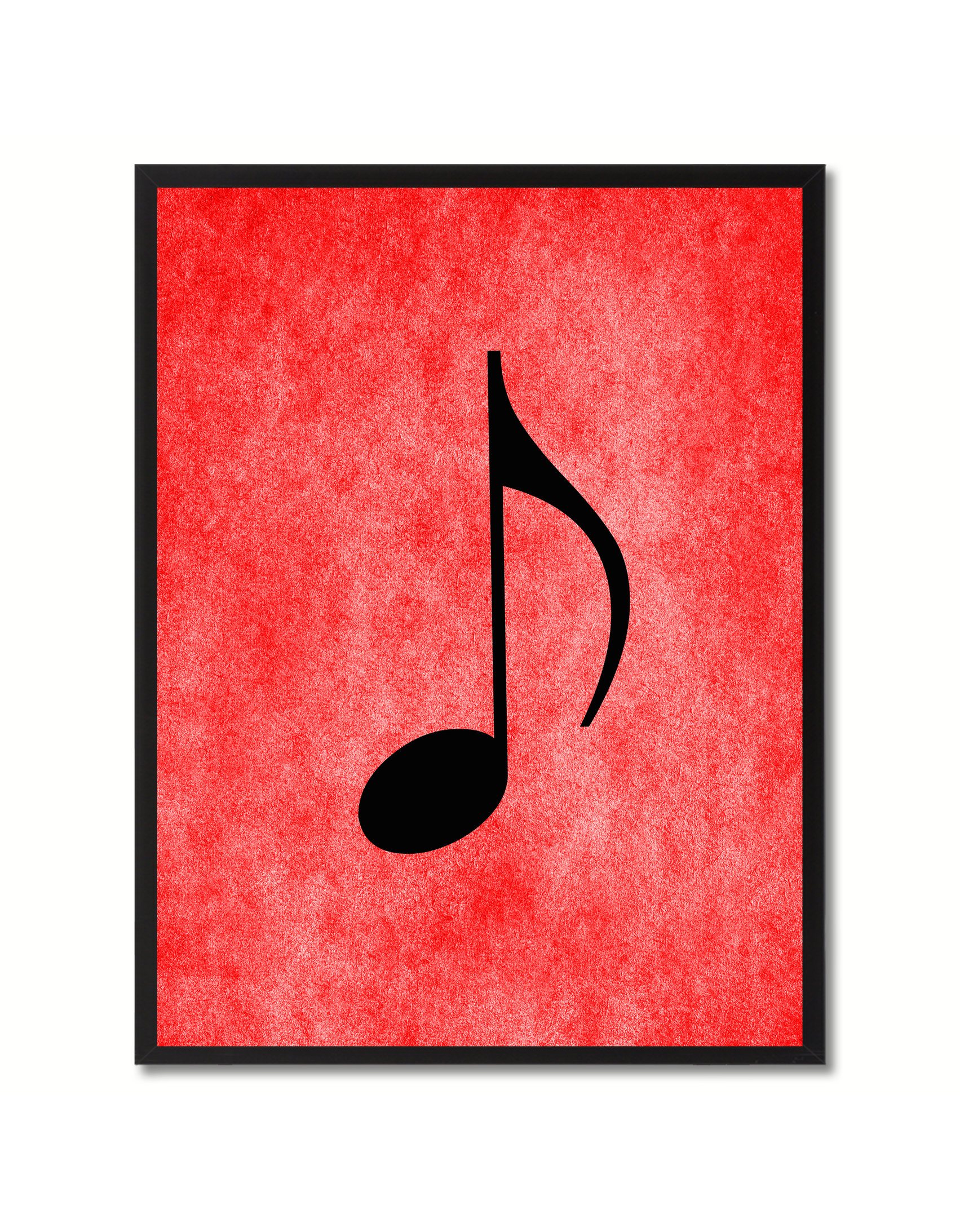 Quaver Red Print on Canvas with Picture Frame, 28"x37" - Contemporary ...