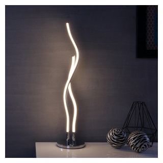 Cairo 26.25" LED Integrated Table Lamp, Chrome - Floor Lamps - by ...