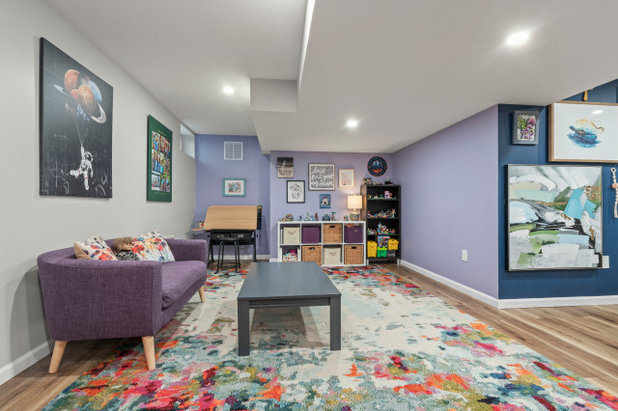 Family’s Colorful Renovated Basement Brings the Fun