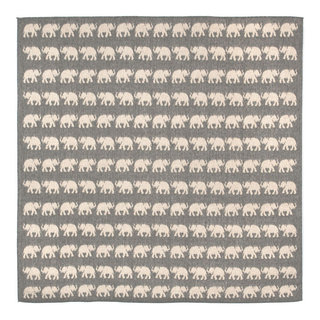 Silver Elephants Rugs, 7'10"x7'10" - Tropical - Outdoor Rugs - by ...