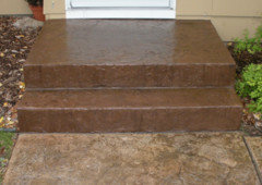 Covering a concrete stoop with wood