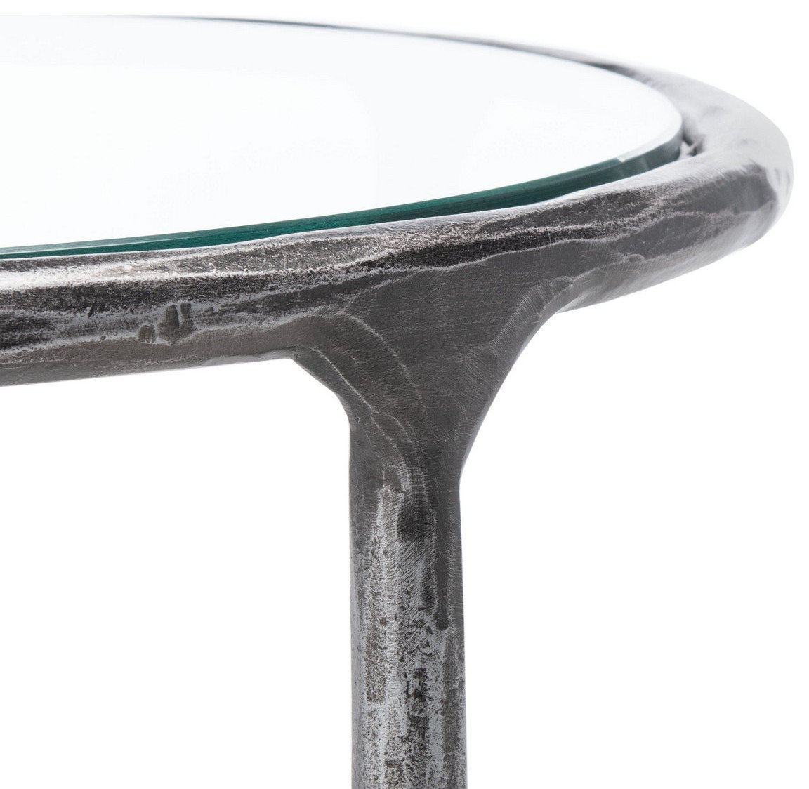 Safavieh Couture Jessa Forged Metal Round End Table - Transitional ...