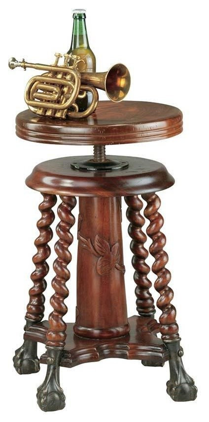 Hand Carved Mahogany Antique Replica Stooltable - Traditional - Side ...