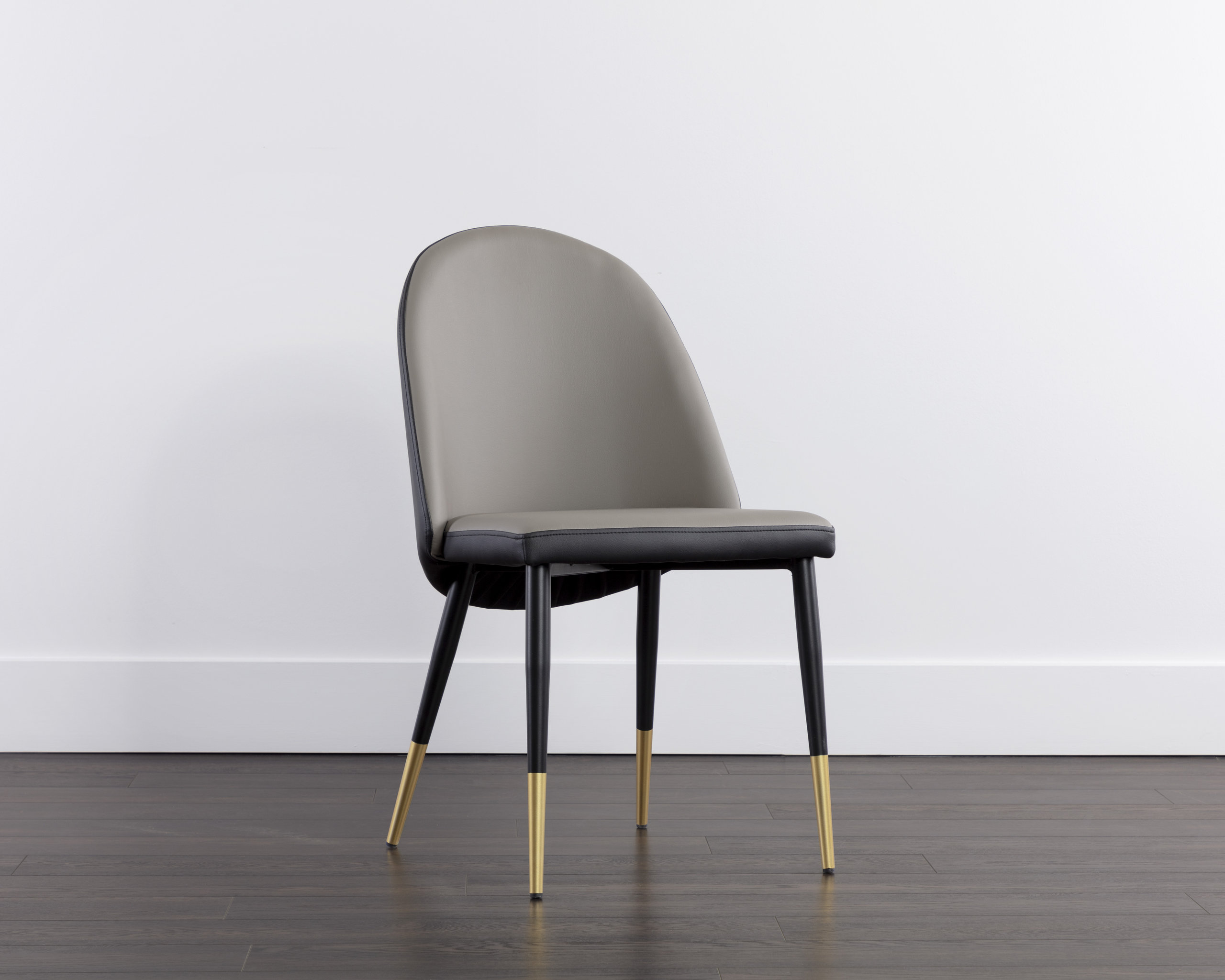 Kline Dining Chair Dillon Stratus/Dillon Black, Taupe - Midcentury ...