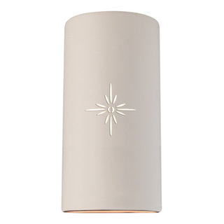 Sun Dagger Big Cylinder, Open Top/Bottom Sconce, White/Sunburst ...