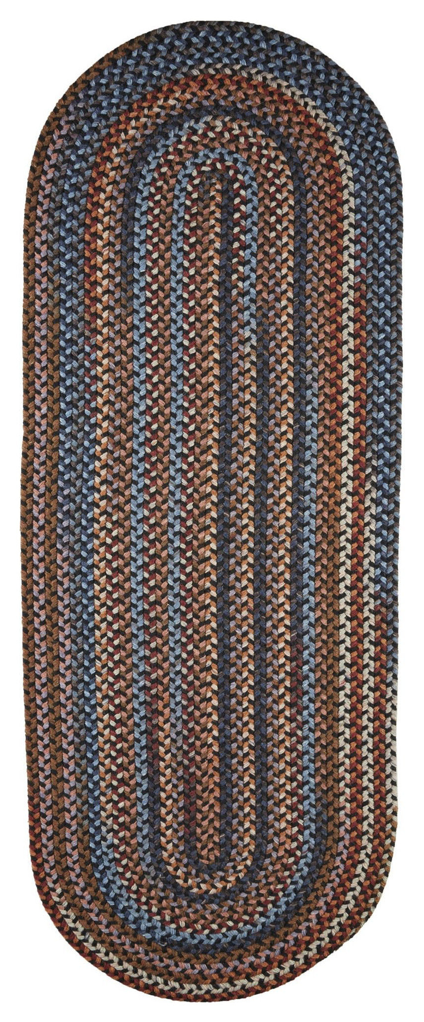 Tribeca Braided Virgin Wool Rug, 2'x8' Oval - Contemporary - Hall And ...