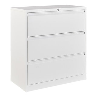 Steel Lateral File Storage Cabinet With 3 Lockable Drawers ...