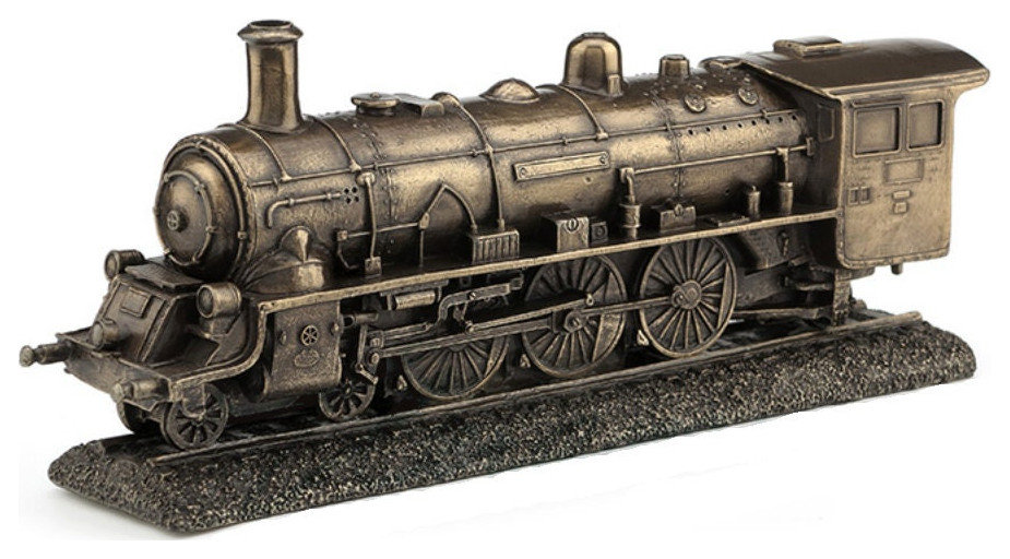 Train Steam Engine Statue by Veronese Design - Industrial - Decorative ...